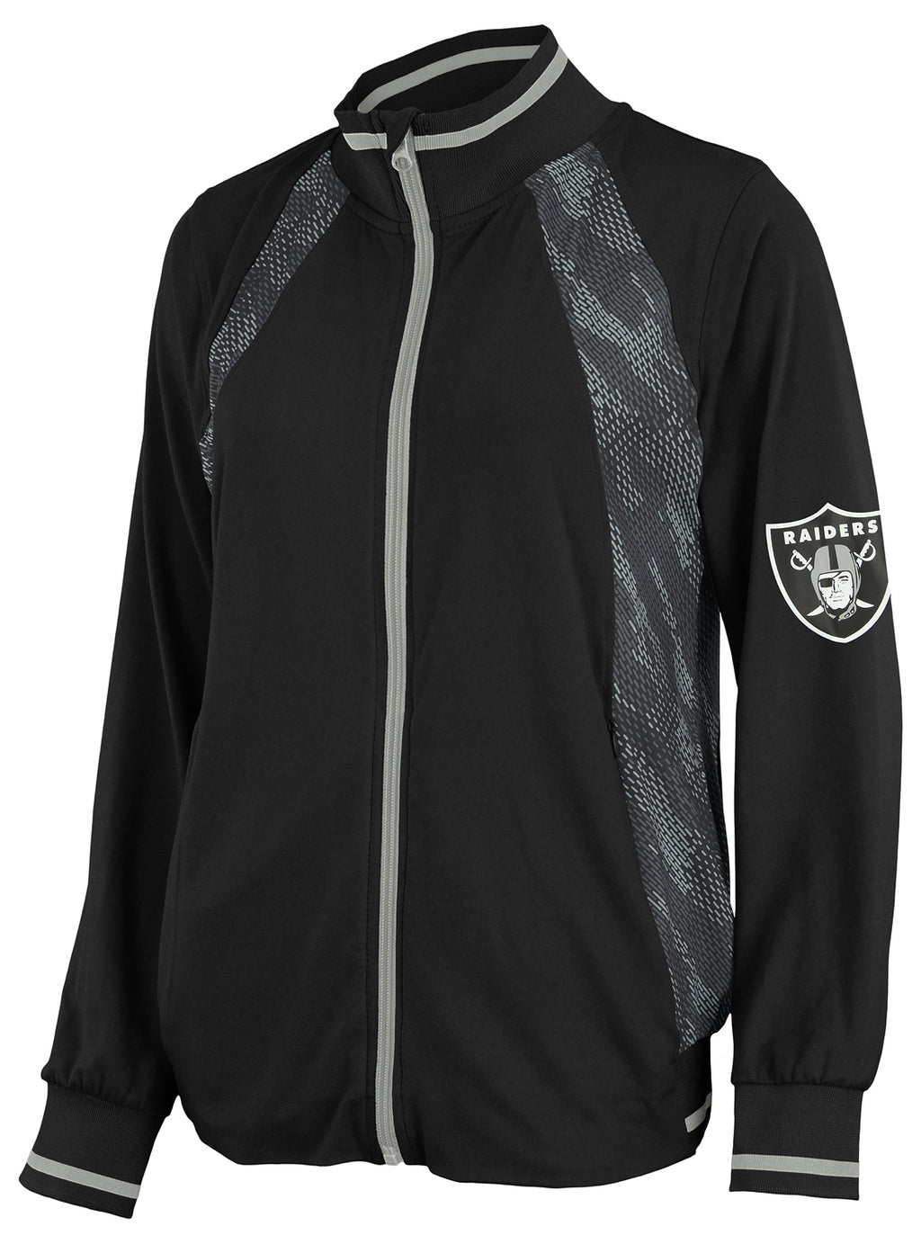 Zubaz Nfl Womens Las Vegas Raiders Elevated Full Zip Viper Accent Jac