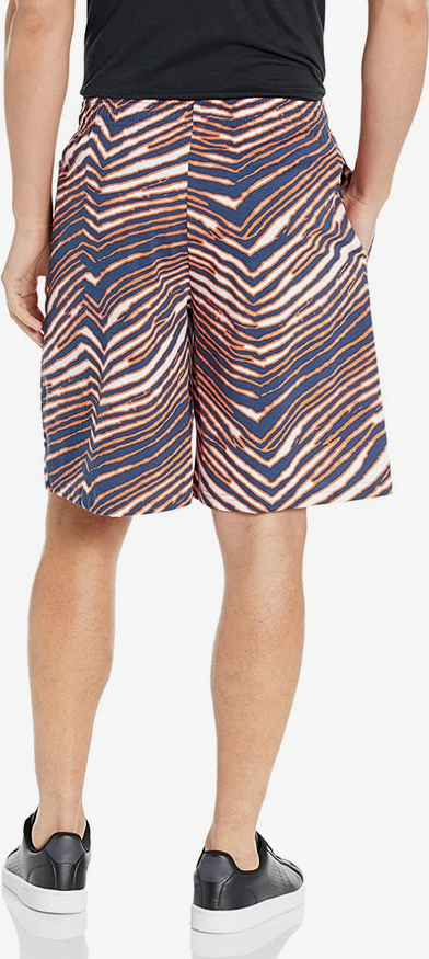 Zubaz Chicago Bears NFL Men's Classic Zebra Print Shorts with Team Log