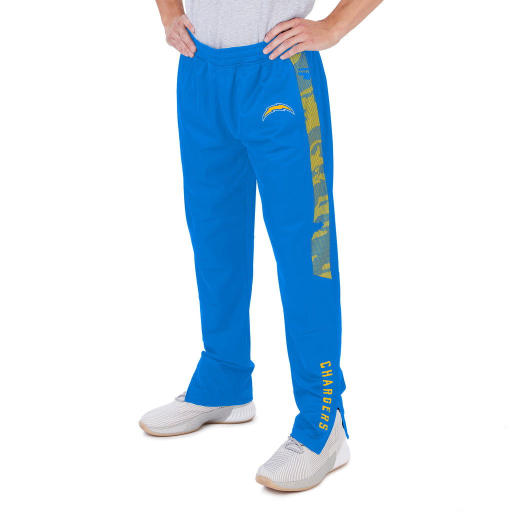 Zubaz NFL Men's Los Angeles Chargers Track Pants W/ Camo Lines Side Pa