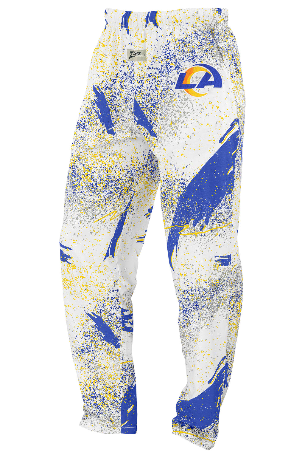 Zubaz NFL Adult Unisex Z88 Embroidered Confetti 3 Color Pants, Los Ang