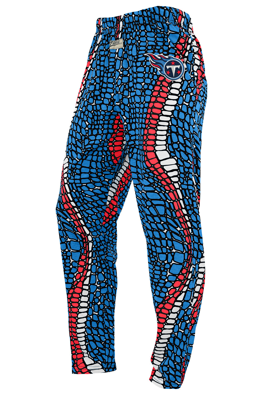 Zubaz NFL Adult Unisex Z88 Embroidered Gator 3 Color Pants, Tennessee
