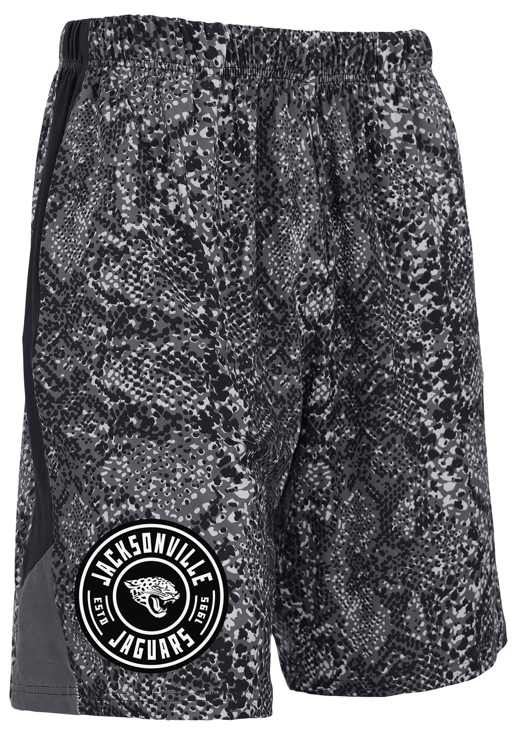 Zubaz NFL Men's 9in Tonal Post Football Shorts, Jacksonville Jaguars