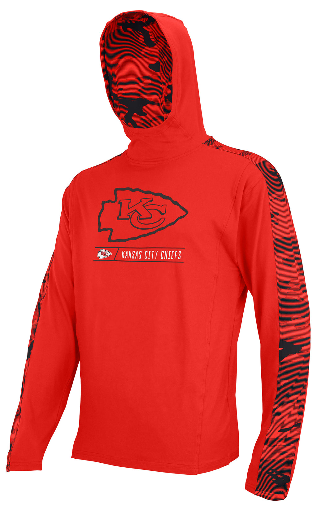 Zubaz NFL Men's Kansas City Chiefs Elevated Lightweight Hoodie W/ Camo