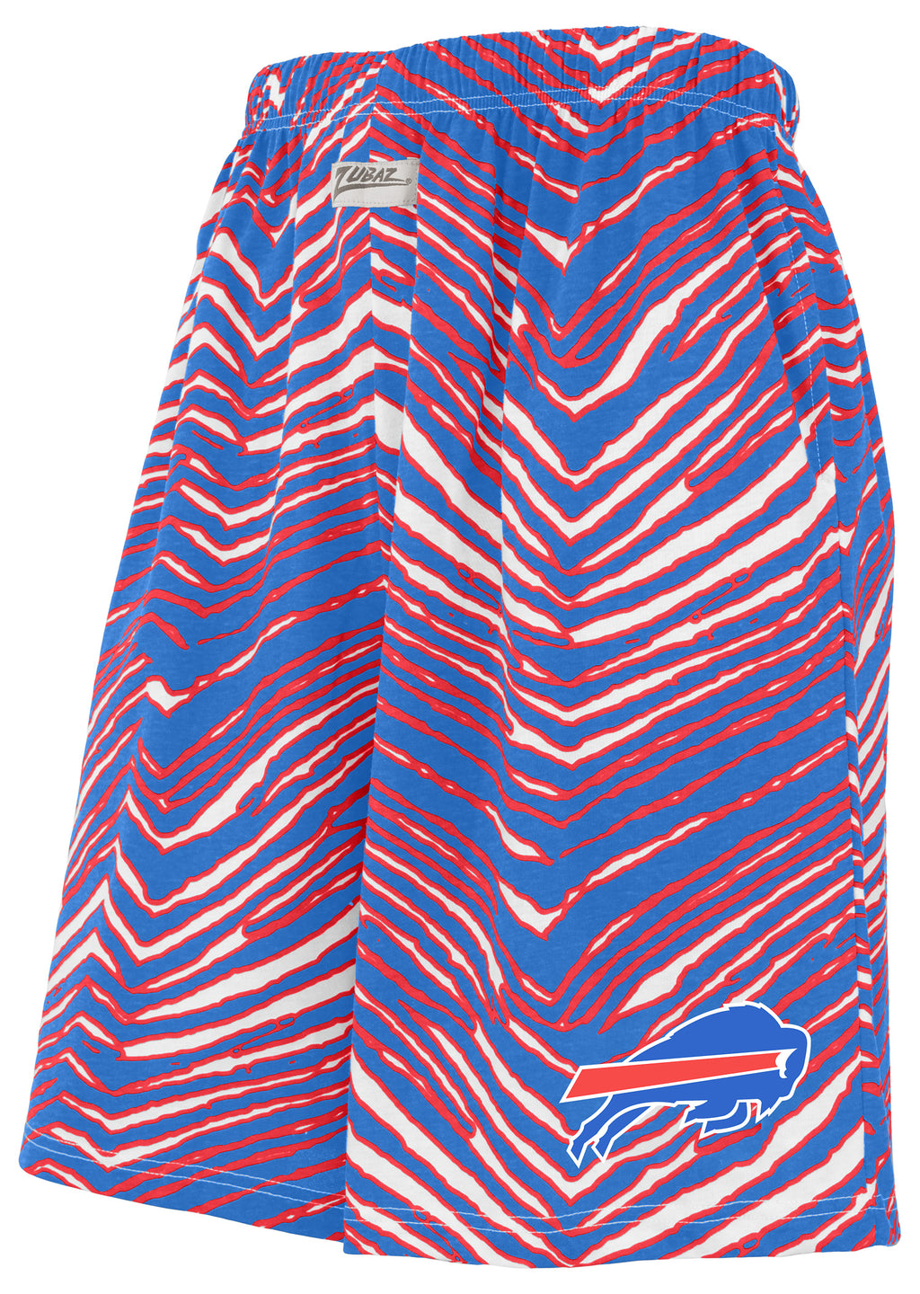 Zubaz NFL Adult Unisex Z88 Zebra Short for Men and Women, Buffalo Bill