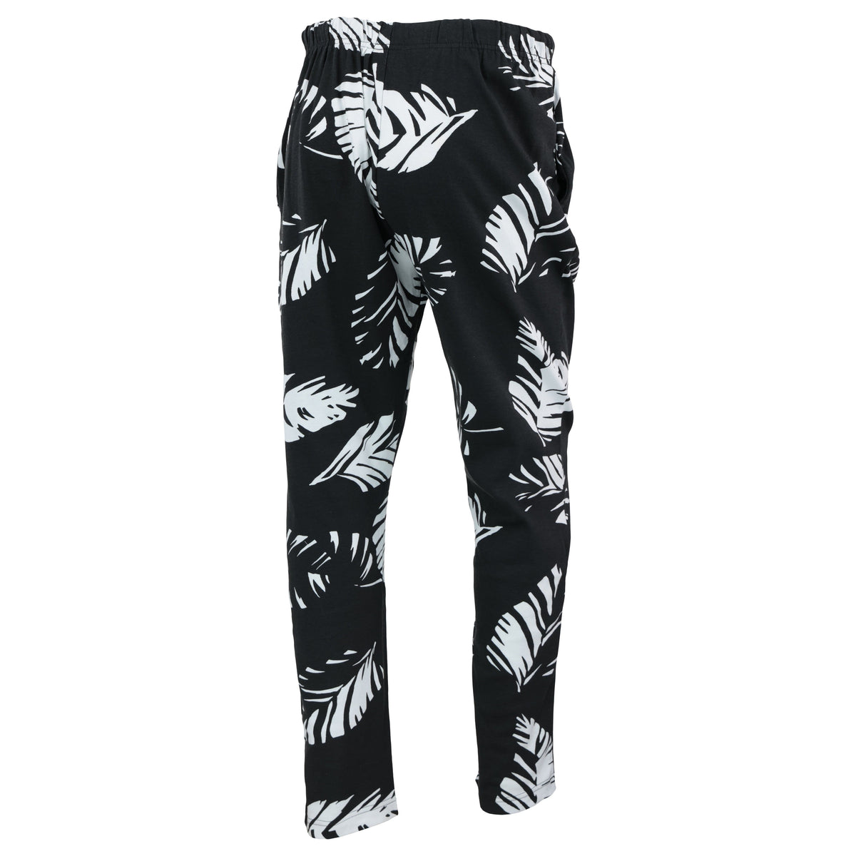 Zubaz 88 Men's The Original Pants - BLACK/WHITE LEAF