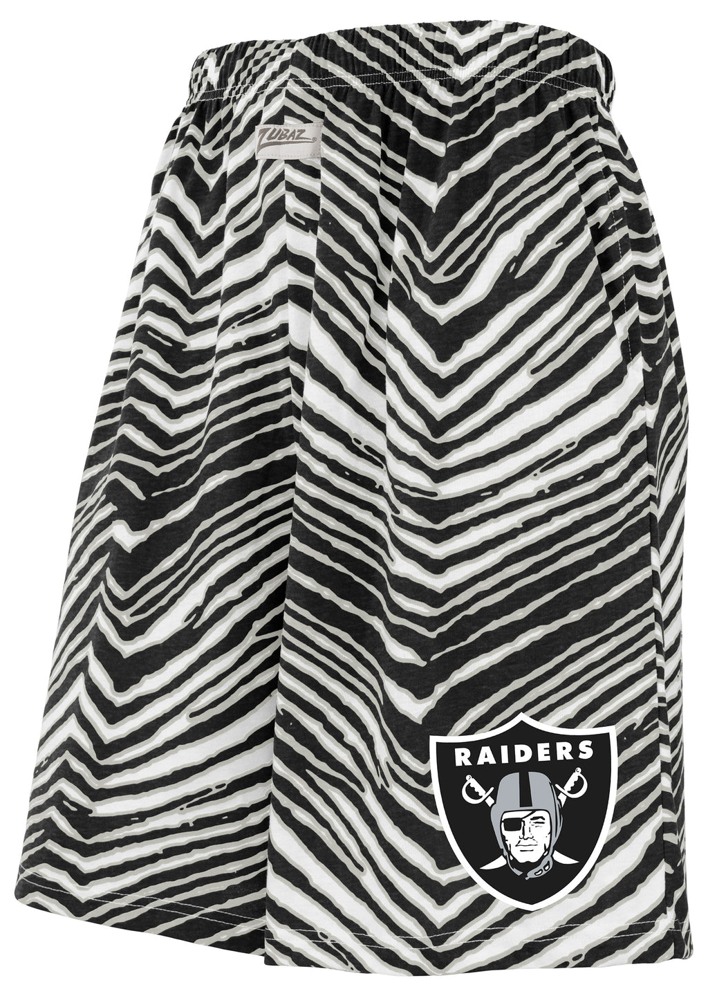 Zubaz NFL Adult Unisex Z88 Zebra Short for Men and Women, Las Vegas Ra